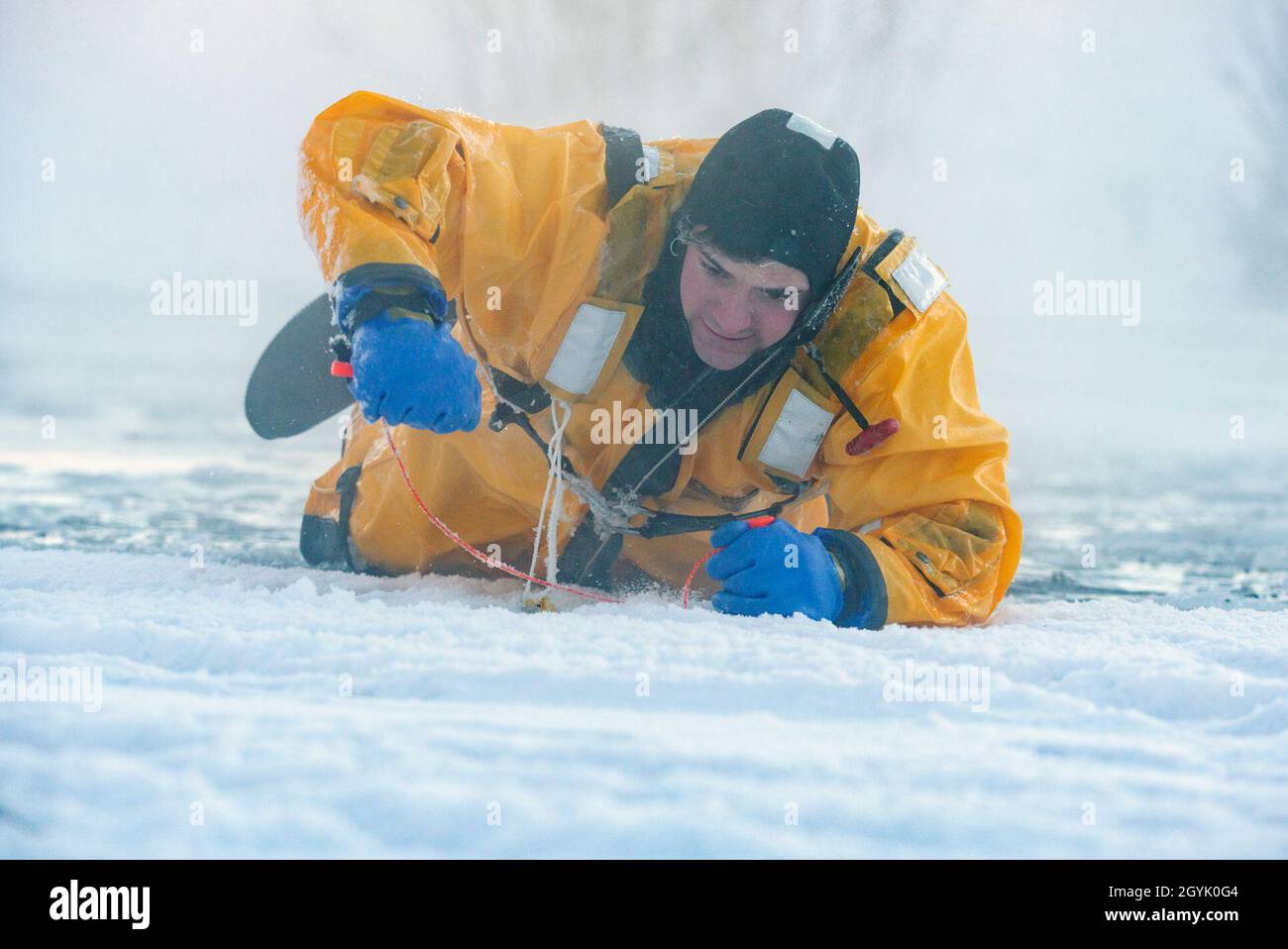 U.S. Air Force Senior Airman Brandon Gilbert, a fire protection ...