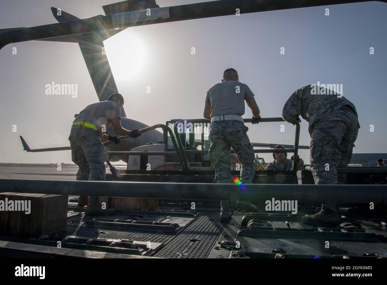 Reserve Citizen Airmen from the 35th Aerial Port Squadron, 514th Air ...
