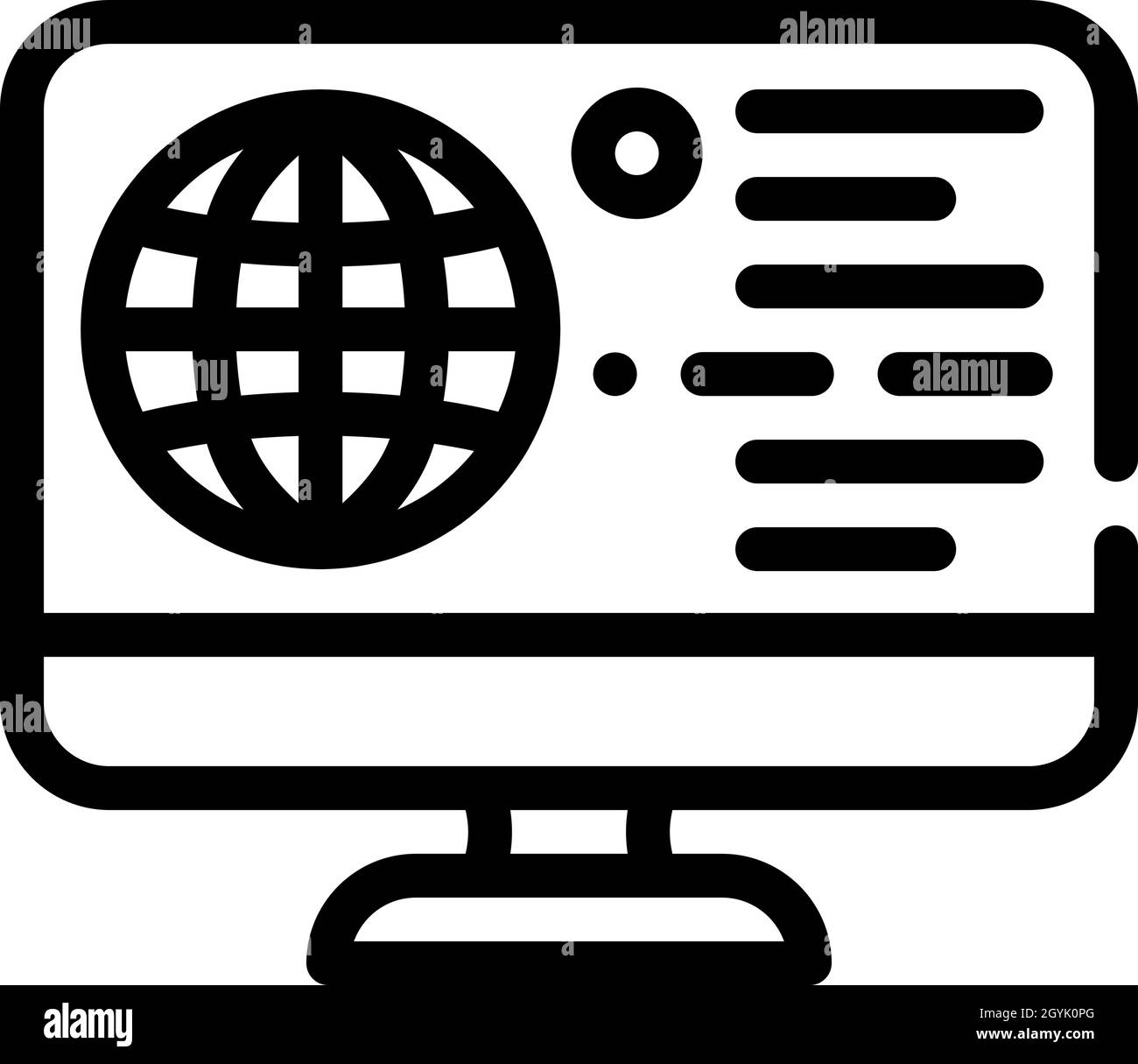 internet global network line icon vector illustration Stock Vector ...