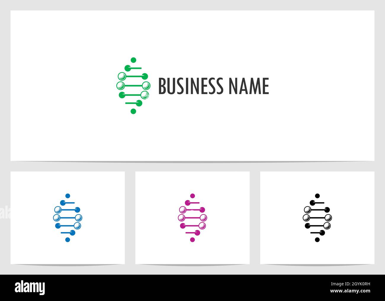 DNA Line Strand With Golf Ball Logo Design Stock Vector Image & Art - Alamy