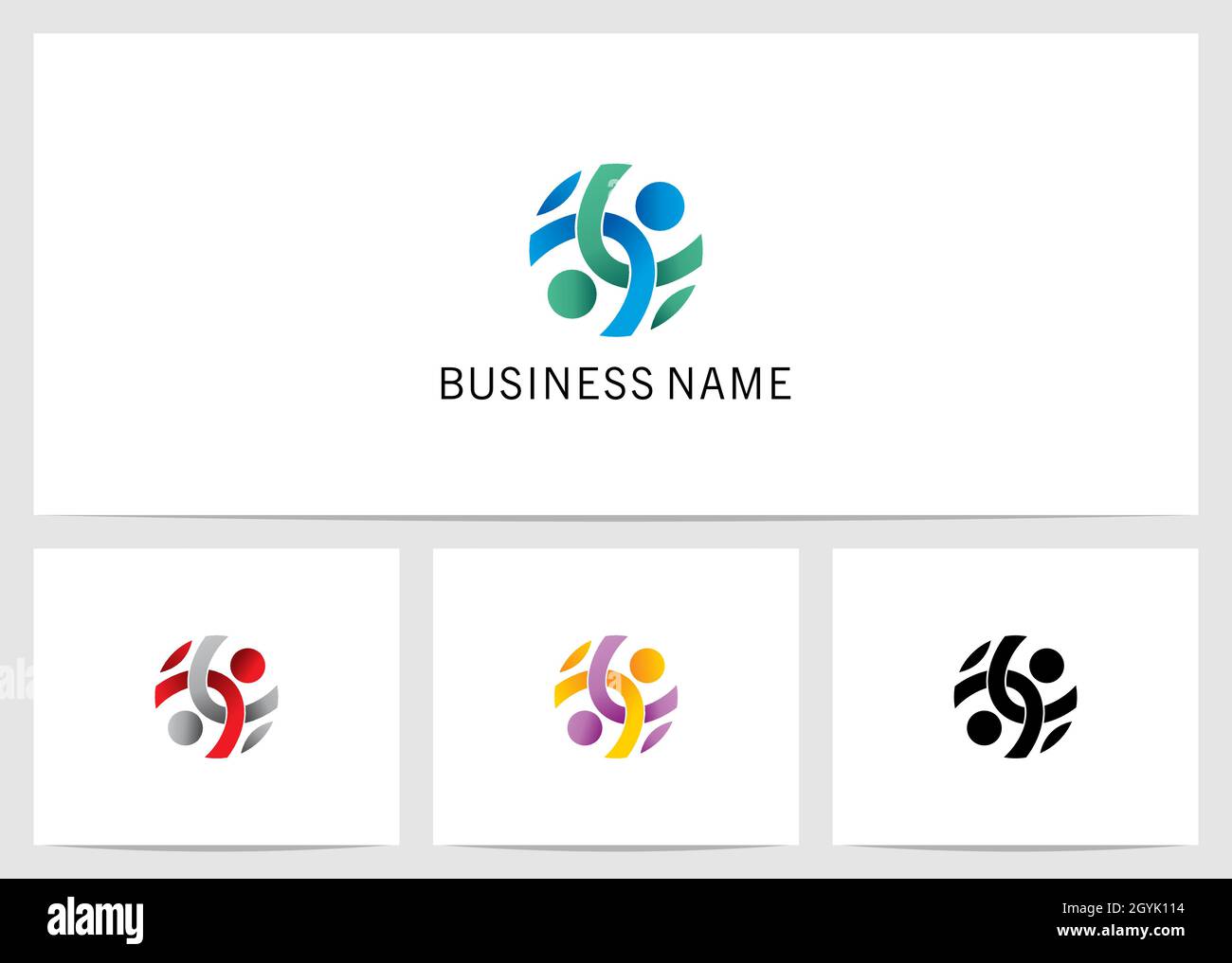 Human Link Circle Logo Design Stock Vector Image & Art - Alamy