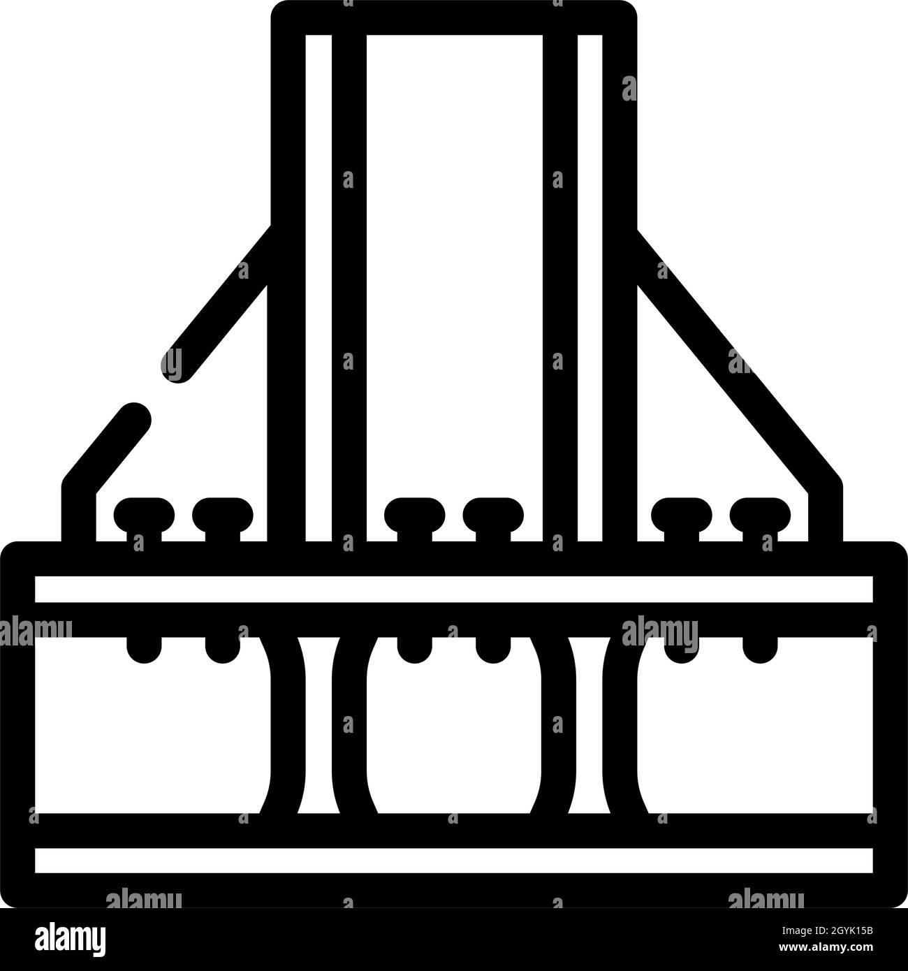 Foundation Metallic Frame Line Icon Vector Illustration Stock Vector Image And Art Alamy