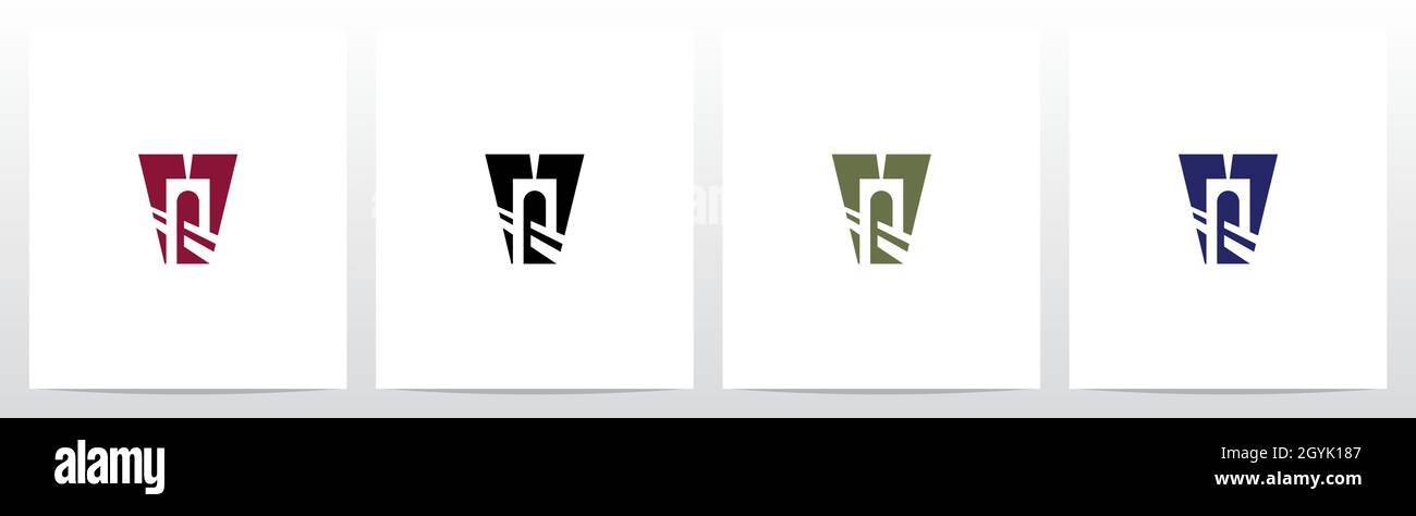 Bridge Inside Letter Logo Design V Stock Vector Image & Art - Alamy