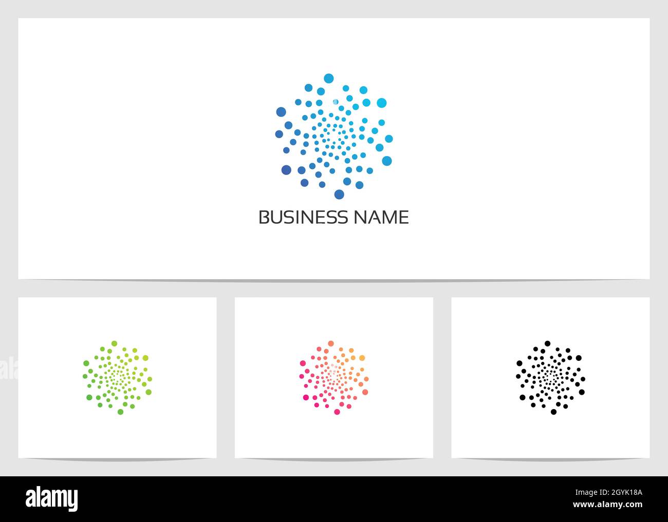 Halftone dots in radial Stock Vector Images - Alamy