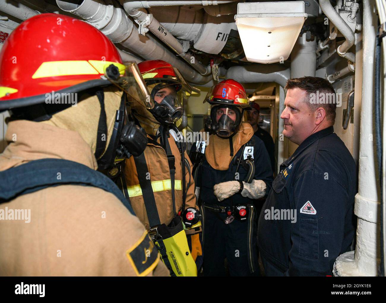 200111-N-PC620-0007 ARABIAN SEA (Jan. 11, 2020) Chief Damage Controlman ...