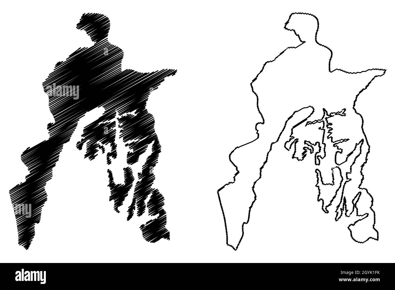 Manipur outline vector Black and White Stock Photos & Images - Alamy