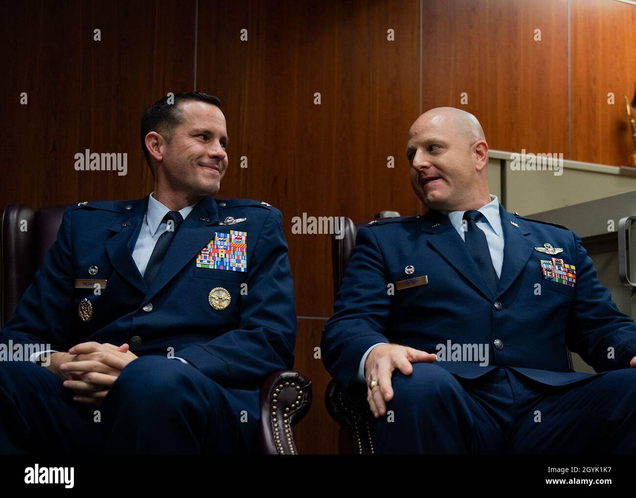 From left, Col. Kevin Merrill, commander of the 919th Special ...