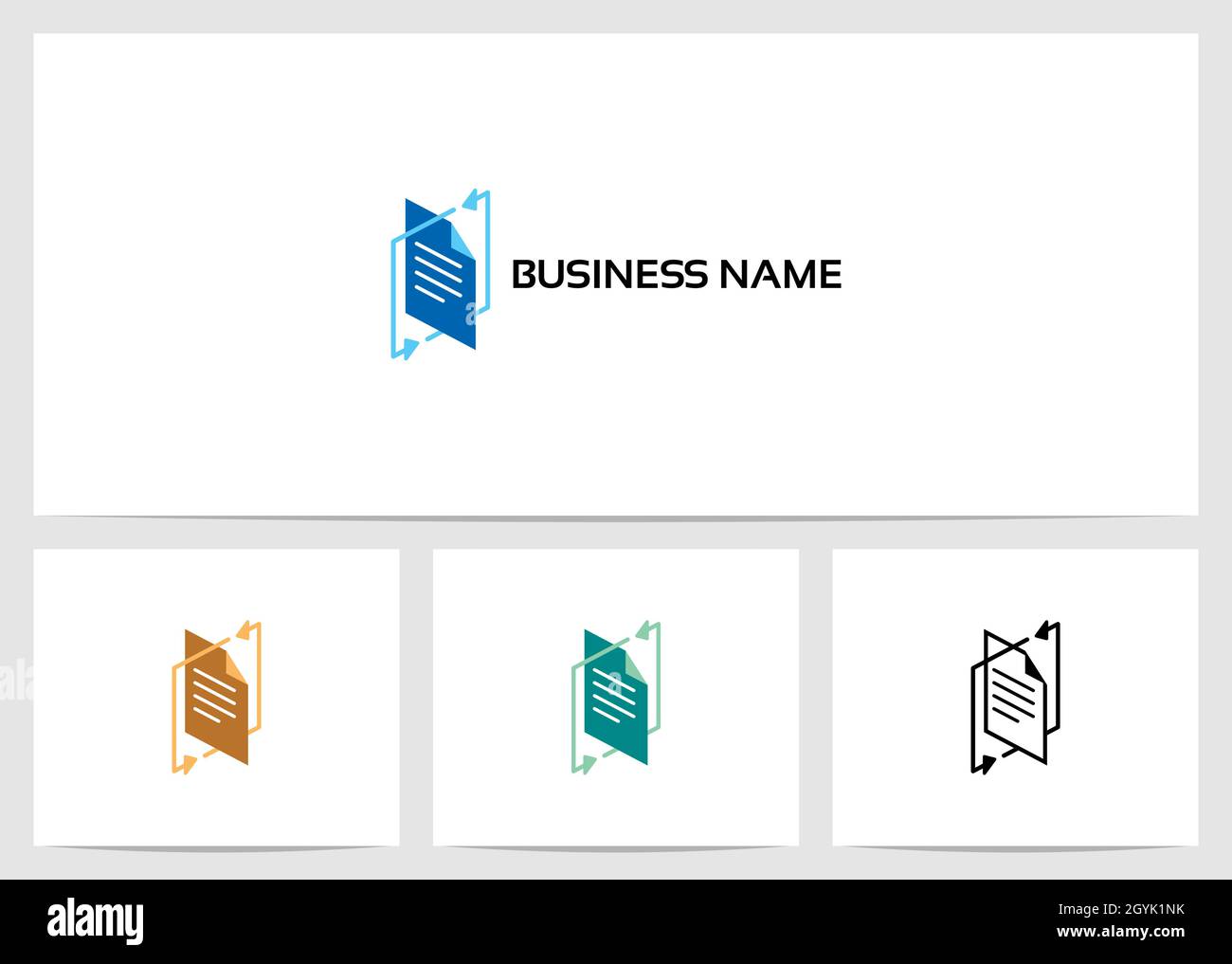 Paper Document Cycle Logo Design Stock Vector Image & Art - Alamy