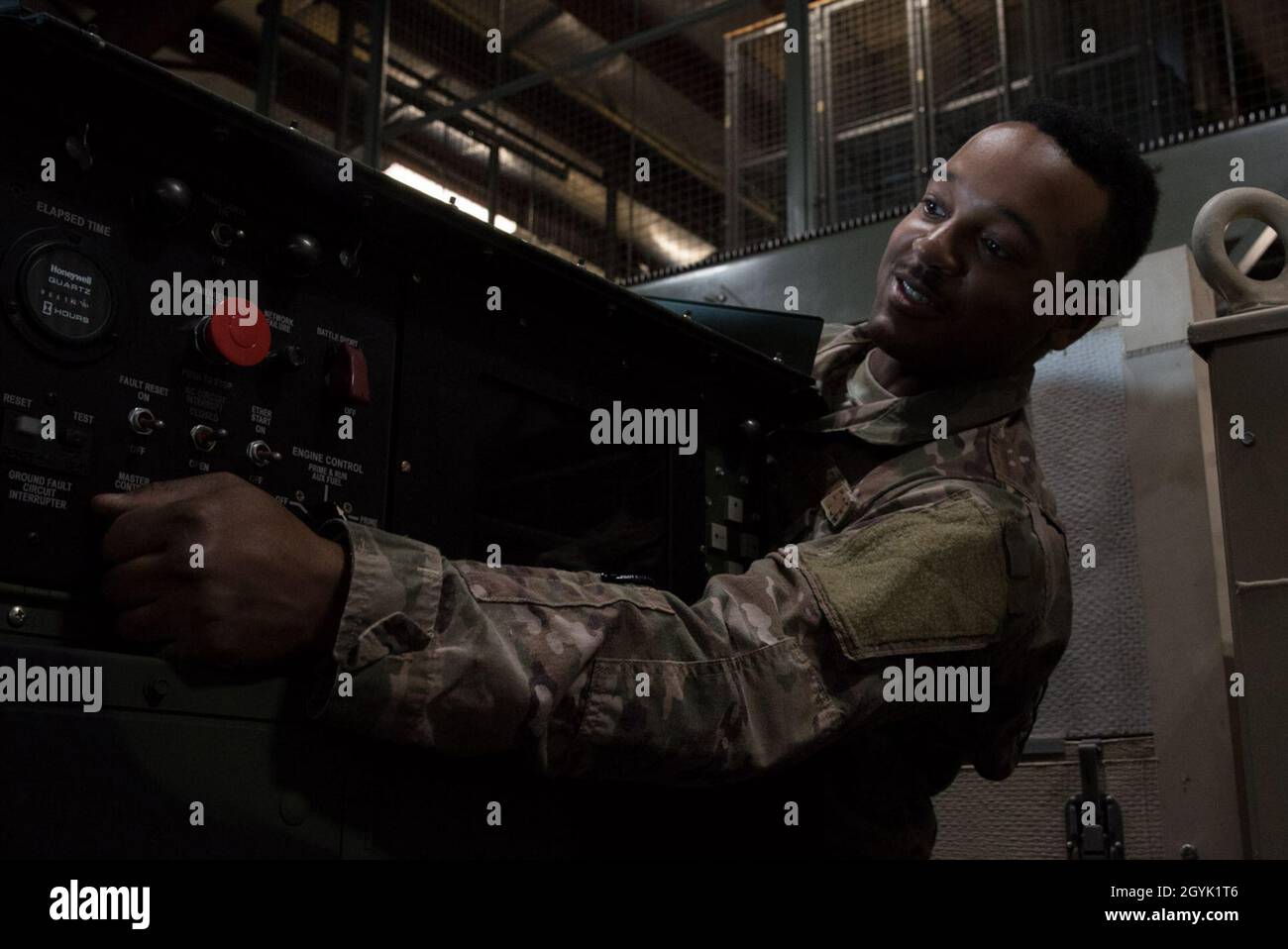 Staff Sgt. Byron Pitts, an electrical power production journeyman ...