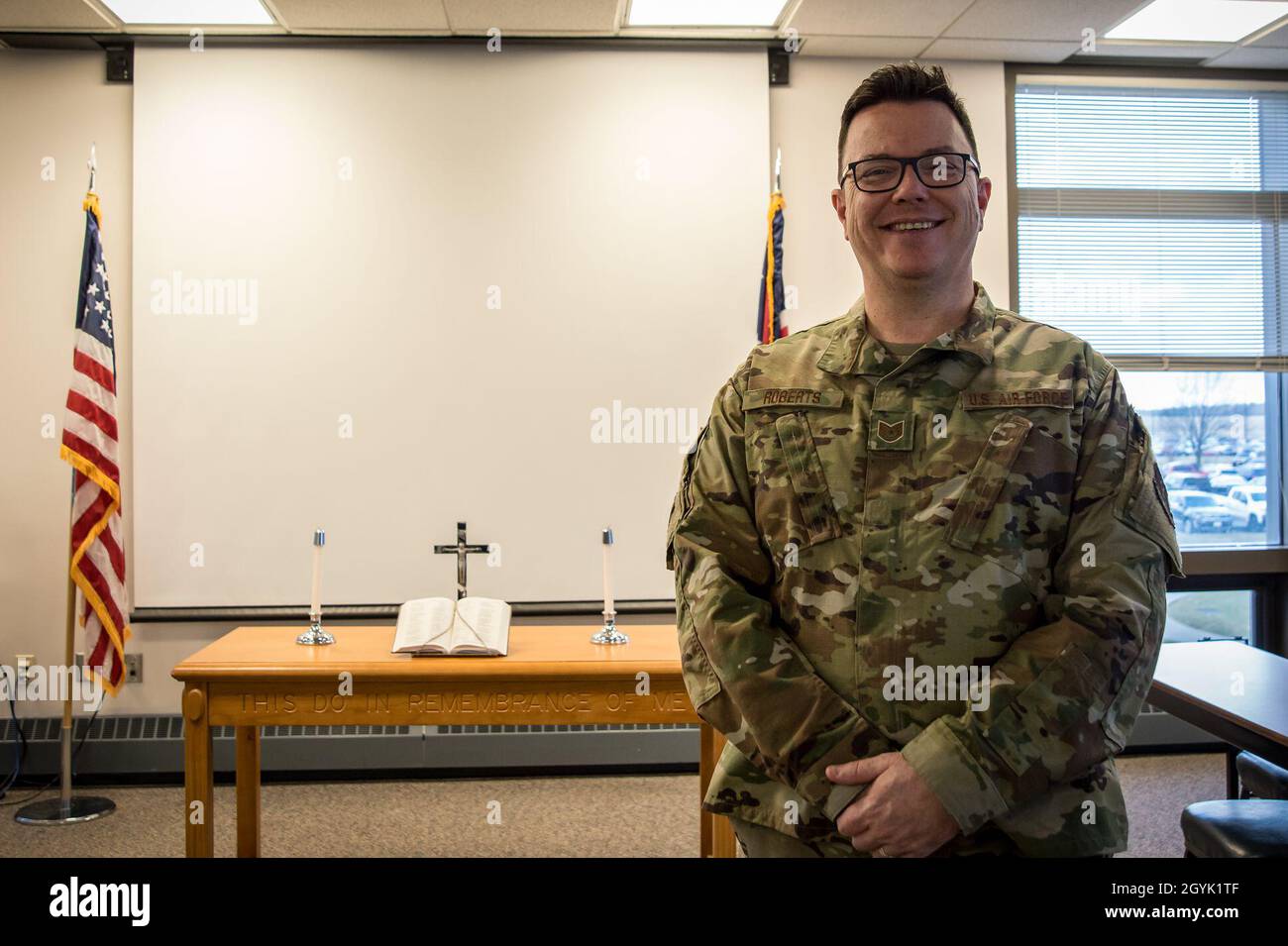 Tech. Sgt. Charles Roberts, a Religious Affairs Airman for the Chaplain ...