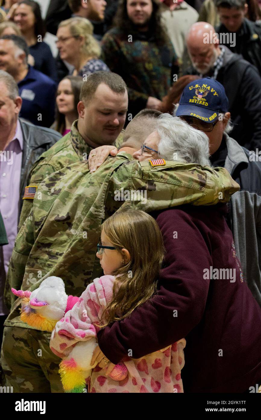 A Soldier with Battery A, 1st Battalion, 158th Artillery Regiment, 45th ...