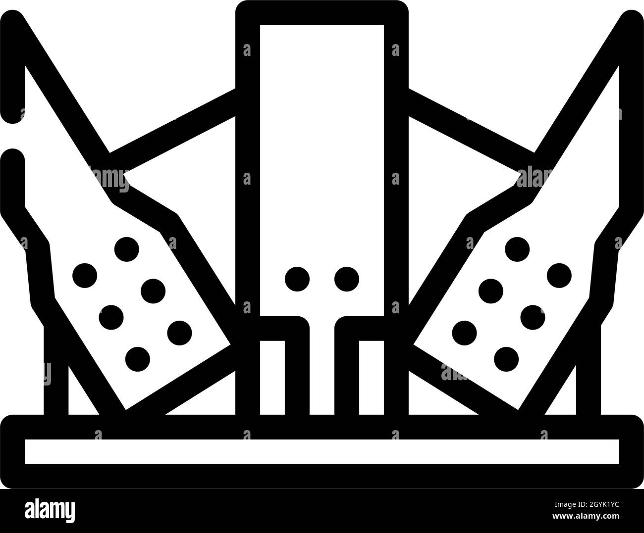 modern metal frame building line icon vector illustration Stock Vector ...