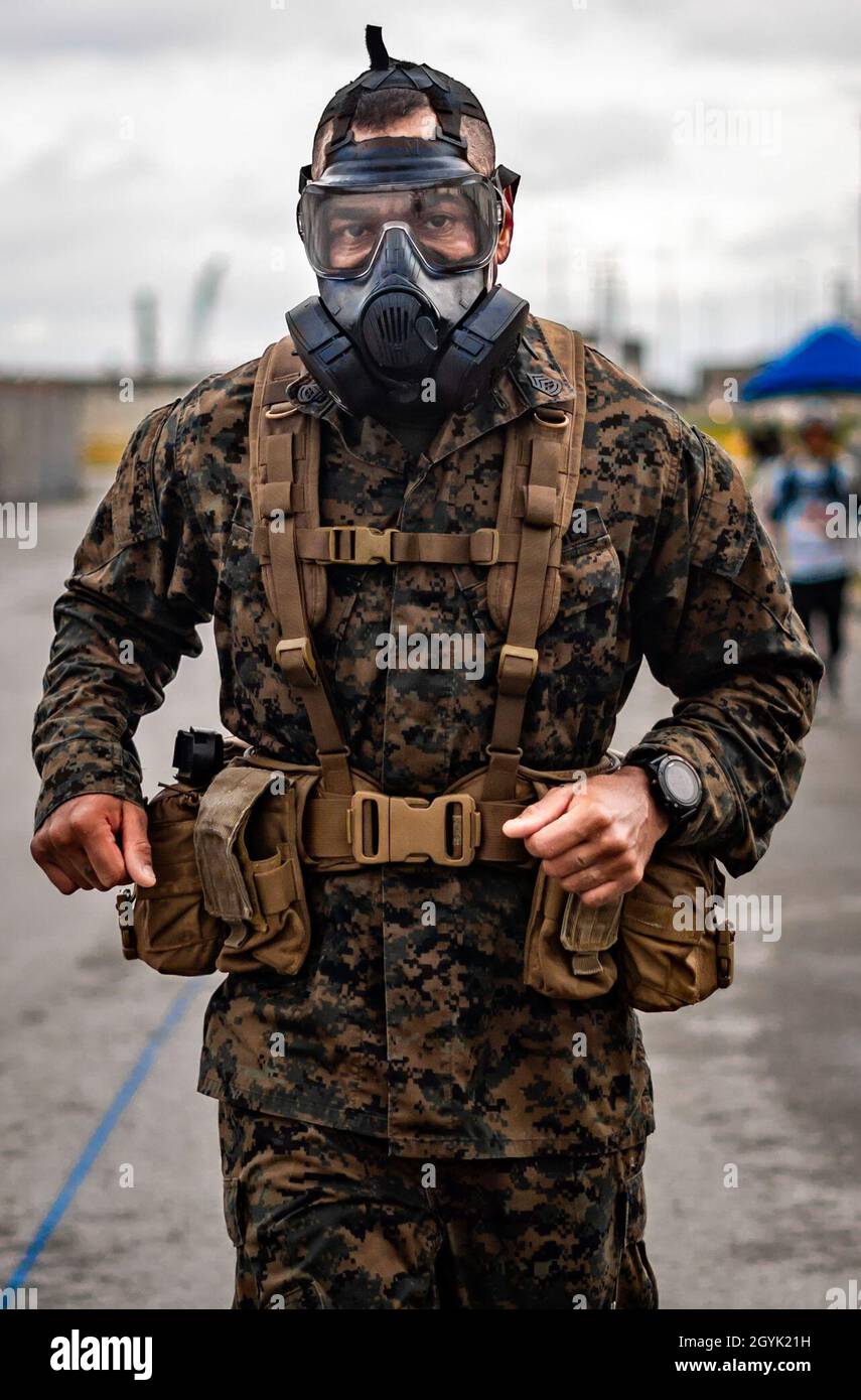 U.S. Marine Corps Gunnery Sgt. Joao Miranda, with 3d Marine Division ...