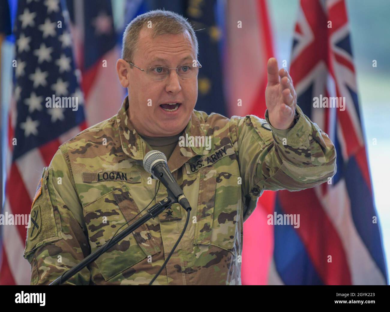 Former Adjutant General of Hawaii, Maj. Gen. Arthur J. Logan, delivers ...