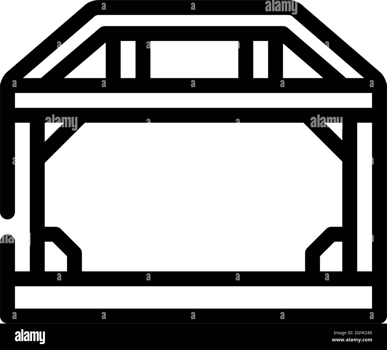 house metallic frame construction line icon vector illustration Stock ...