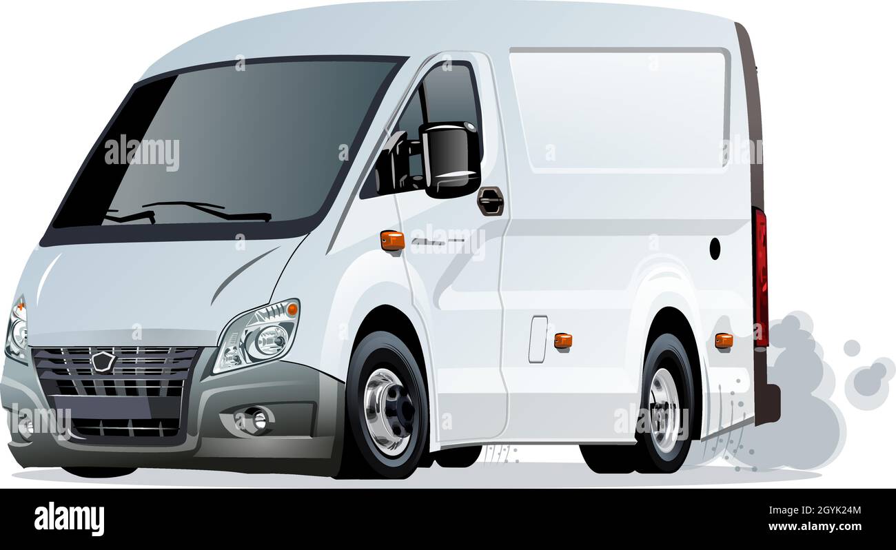 Cartoon van isolated on white background. Available EPS-10 vector ...