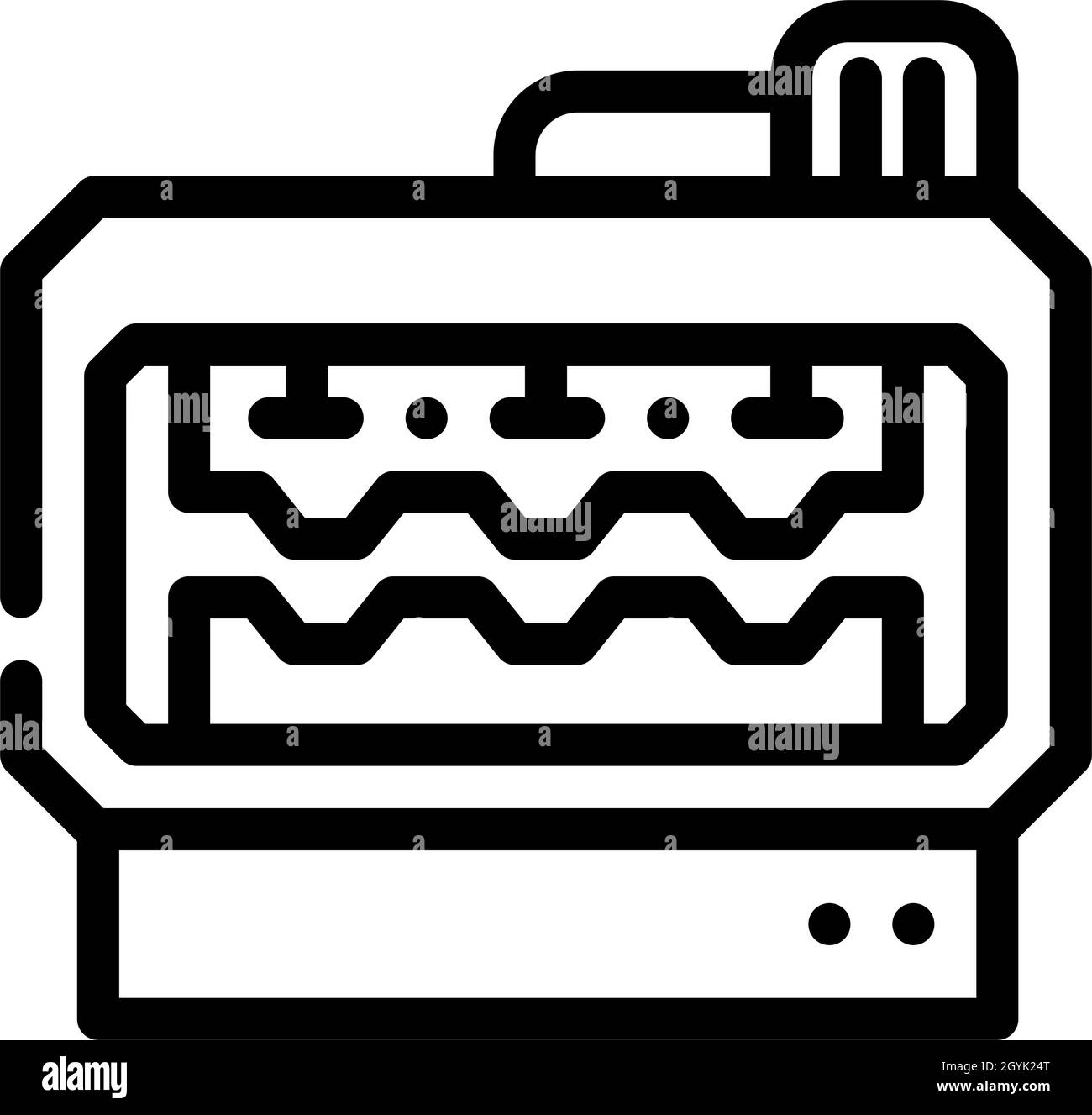 metal part production machine line icon vector illustration Stock ...