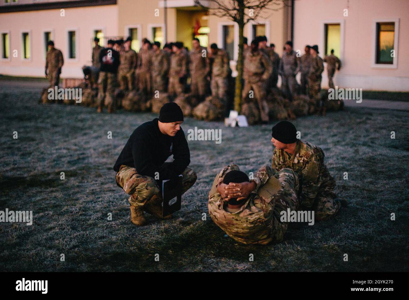U.S. Army paratroopers assigned to the 54th Brigade Engineer Battalion ...