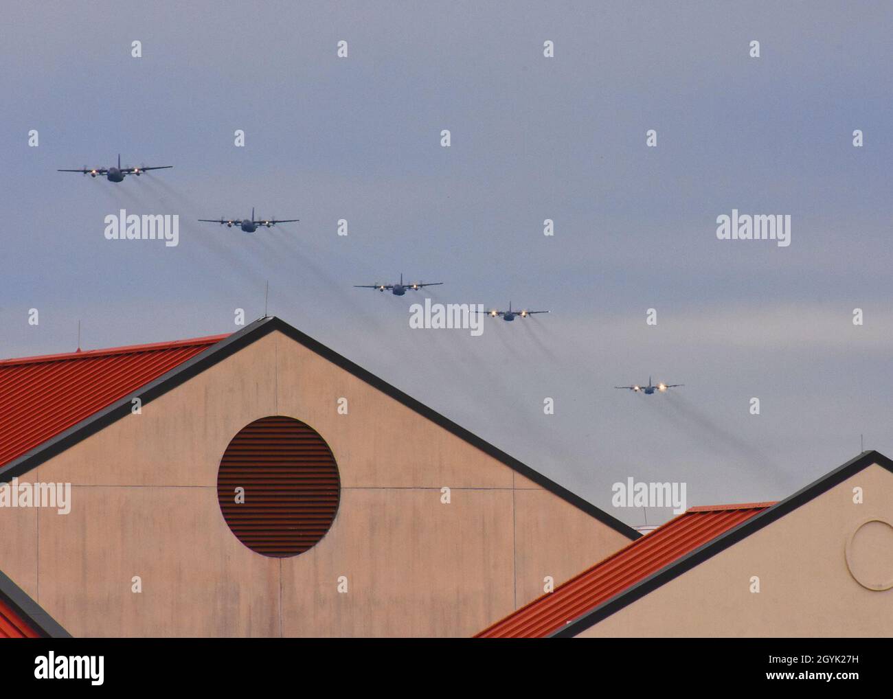 C-130's from the 908th Airlift Wing return to Maxwell Air Force Base ...