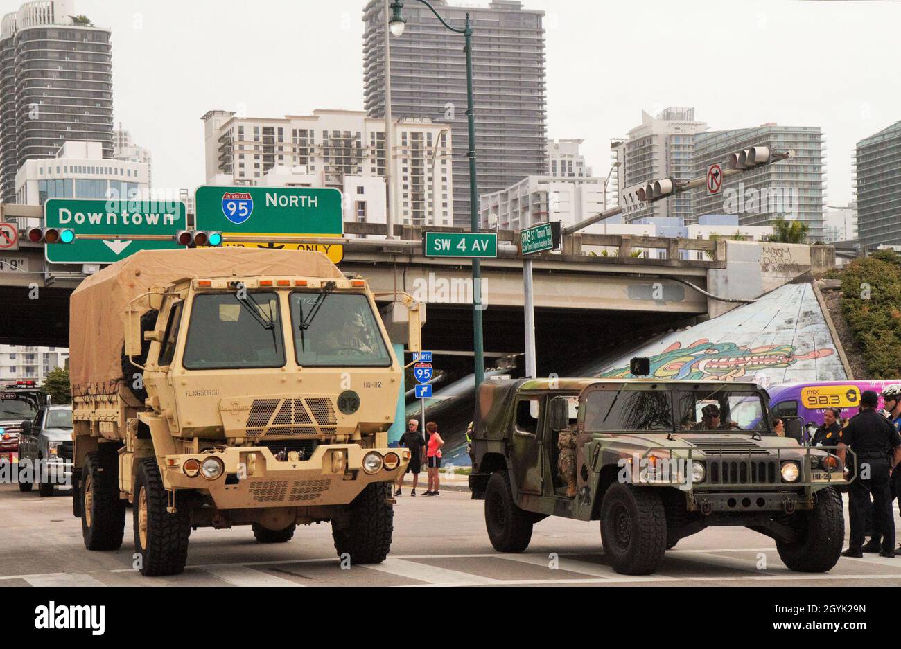 Vehicles belonging to the 50th Regional Support Group’s (RSG ...