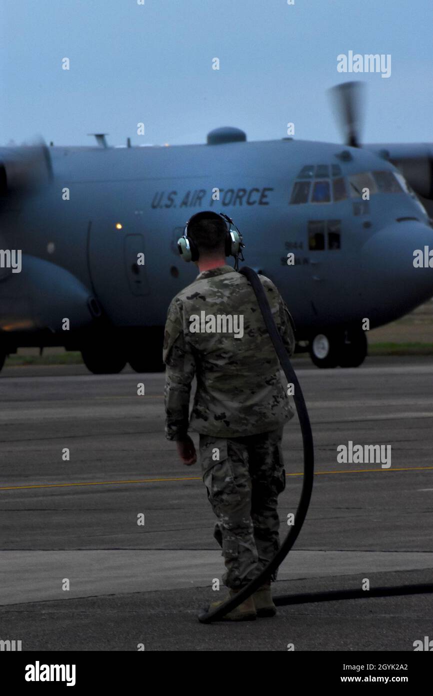 C-130's from the 908th Airlift Wing return to Maxwell Air Force Base ...