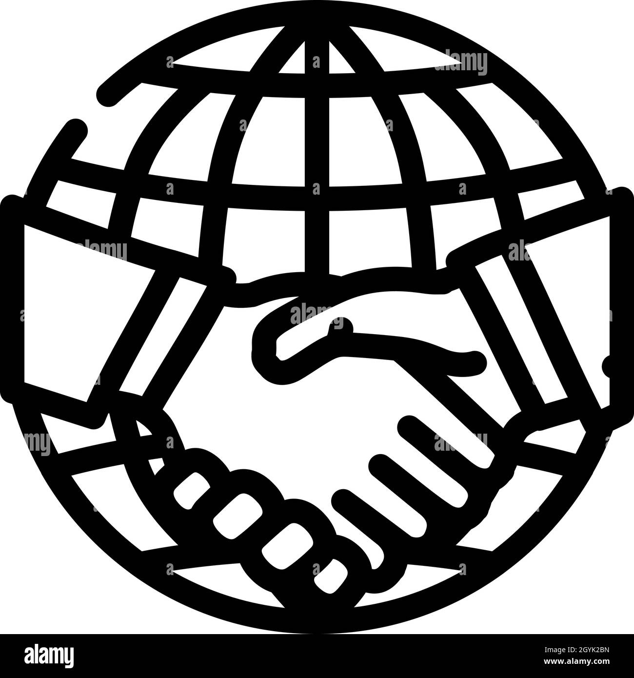 international partnership line icon vector illustration Stock Vector ...