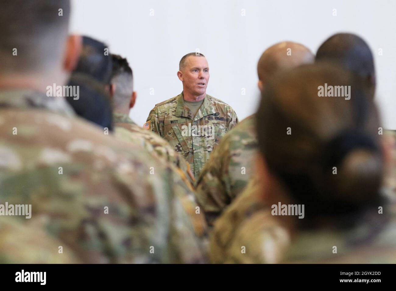 U.S. Army Command Sgt. Maj. Scott Witt, senior enlisted advisor of the ...