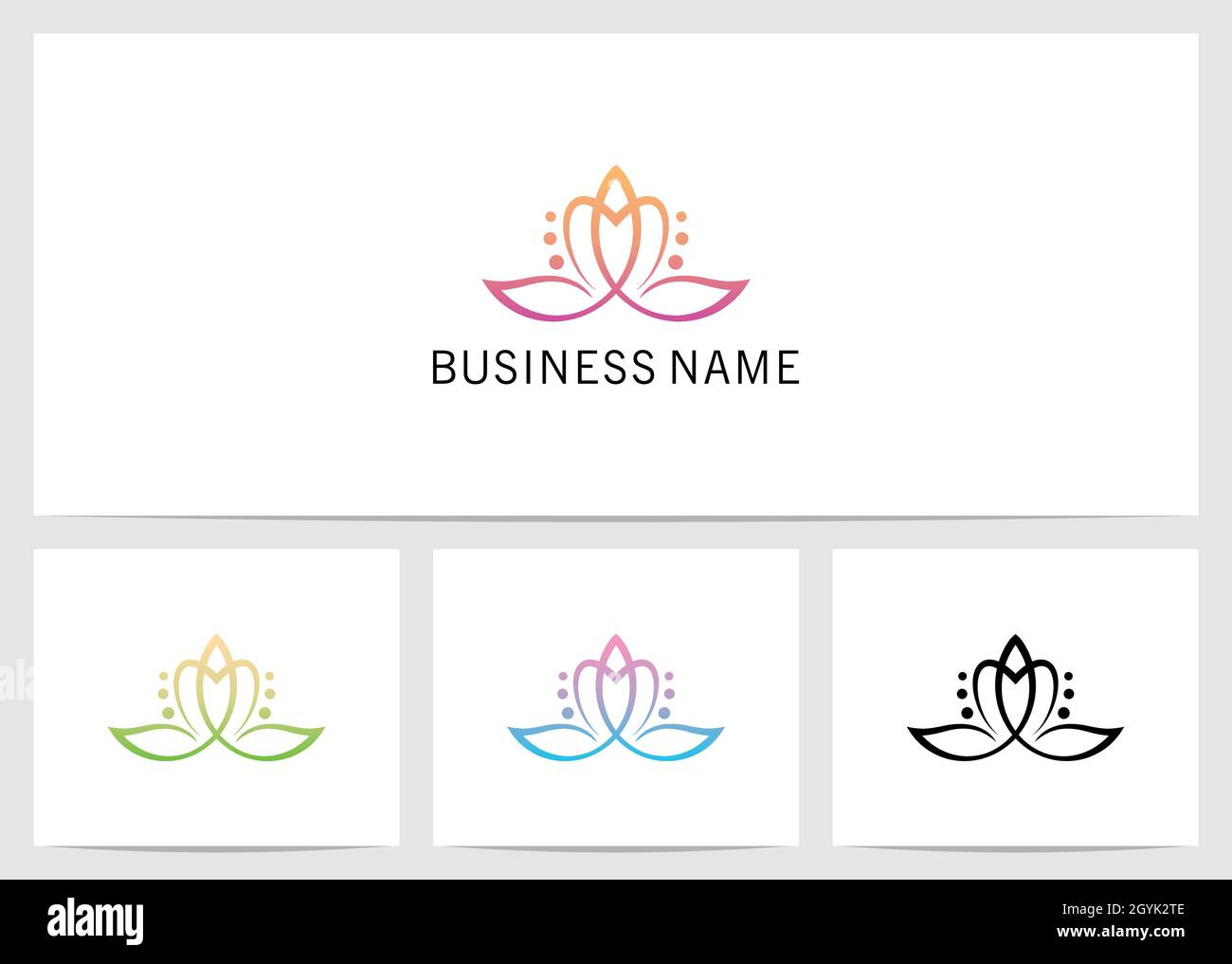 Logo design yoga lotus Stock Vector Images - Alamy