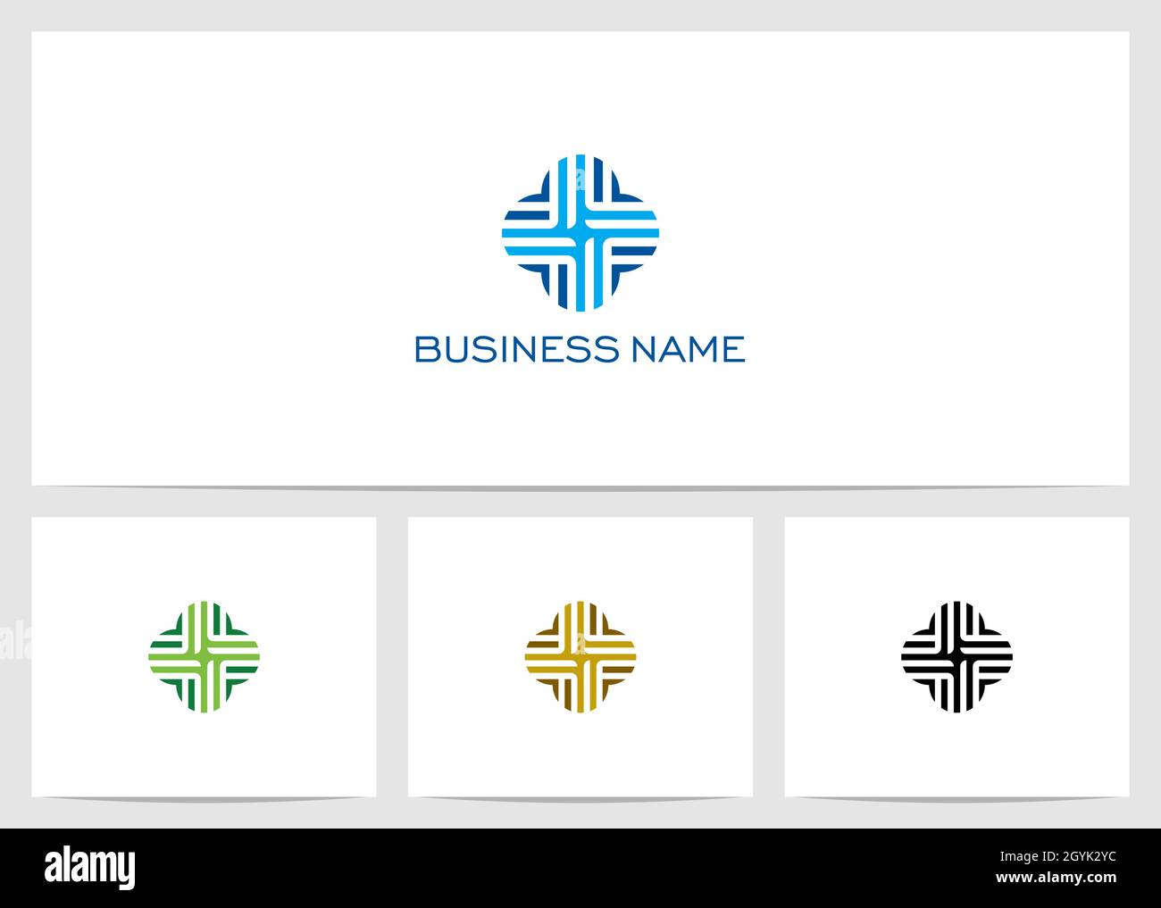 Abstract Geometric Plus Cross Symbol Logo Design Stock Vector Image ...