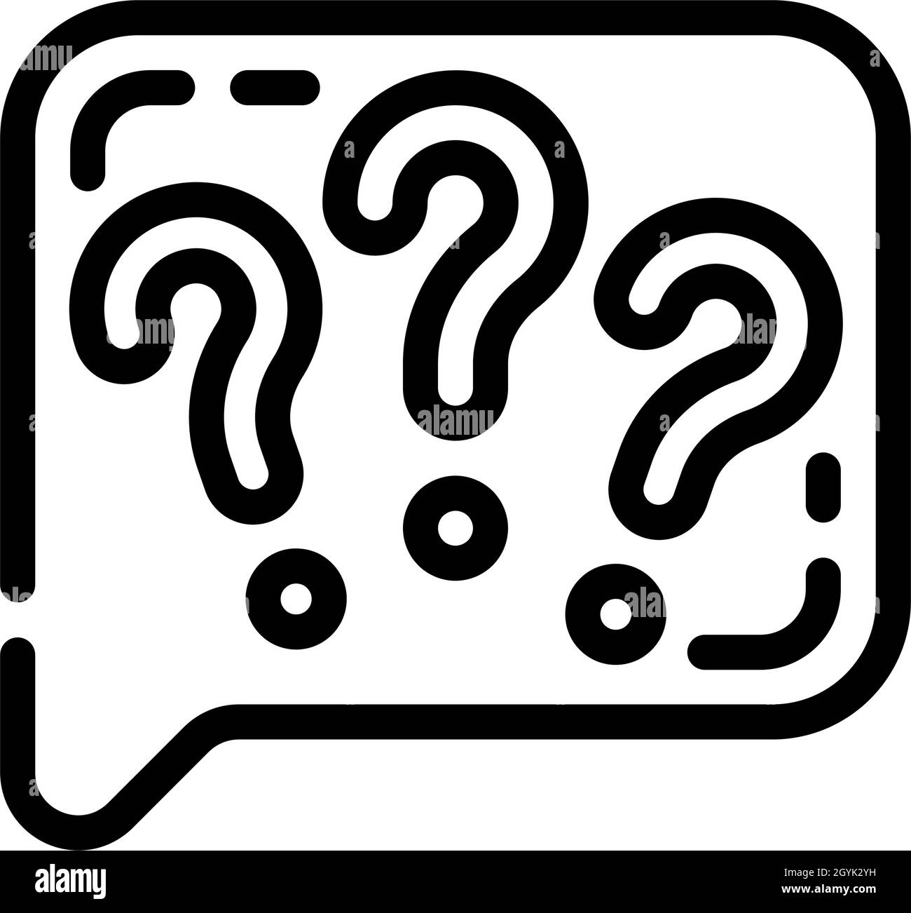 question speak line icon vector illustration Stock Vector Image & Art ...