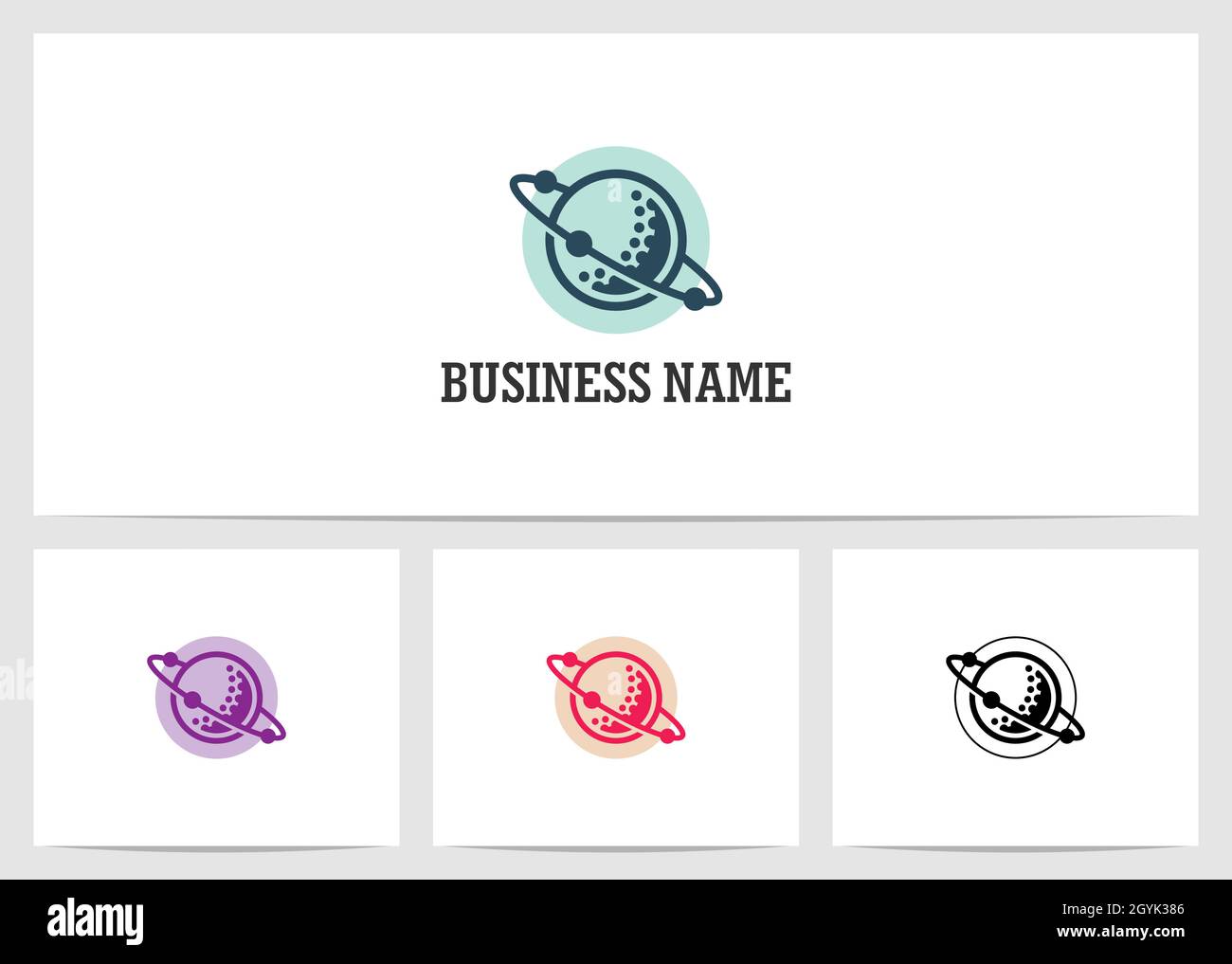 Golf Ball Atom Logo Design Stock Vector Image & Art - Alamy