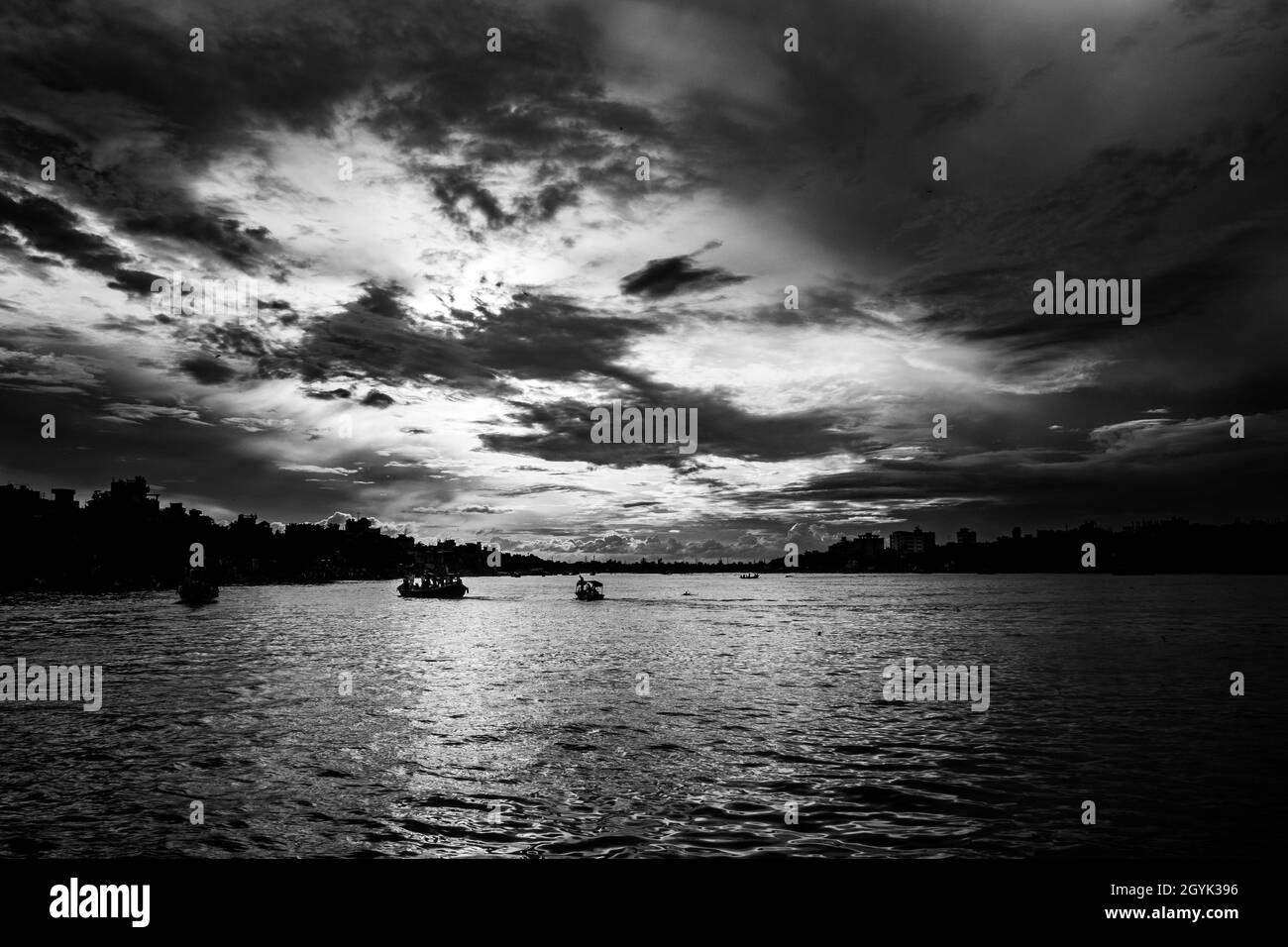 A beautiful sunset over the river. I captured this image has been ...