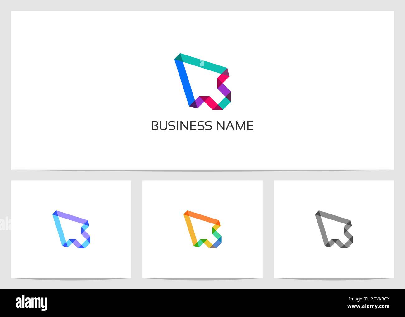 Colorful Transparent Cursor Logo Design Stock Vector Image & Art - Alamy