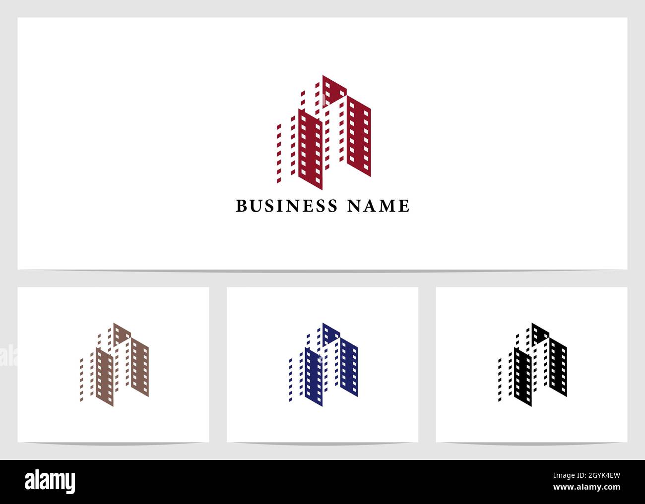 Building Made From Film Strip Logo Design Stock Vector Image & Art - Alamy