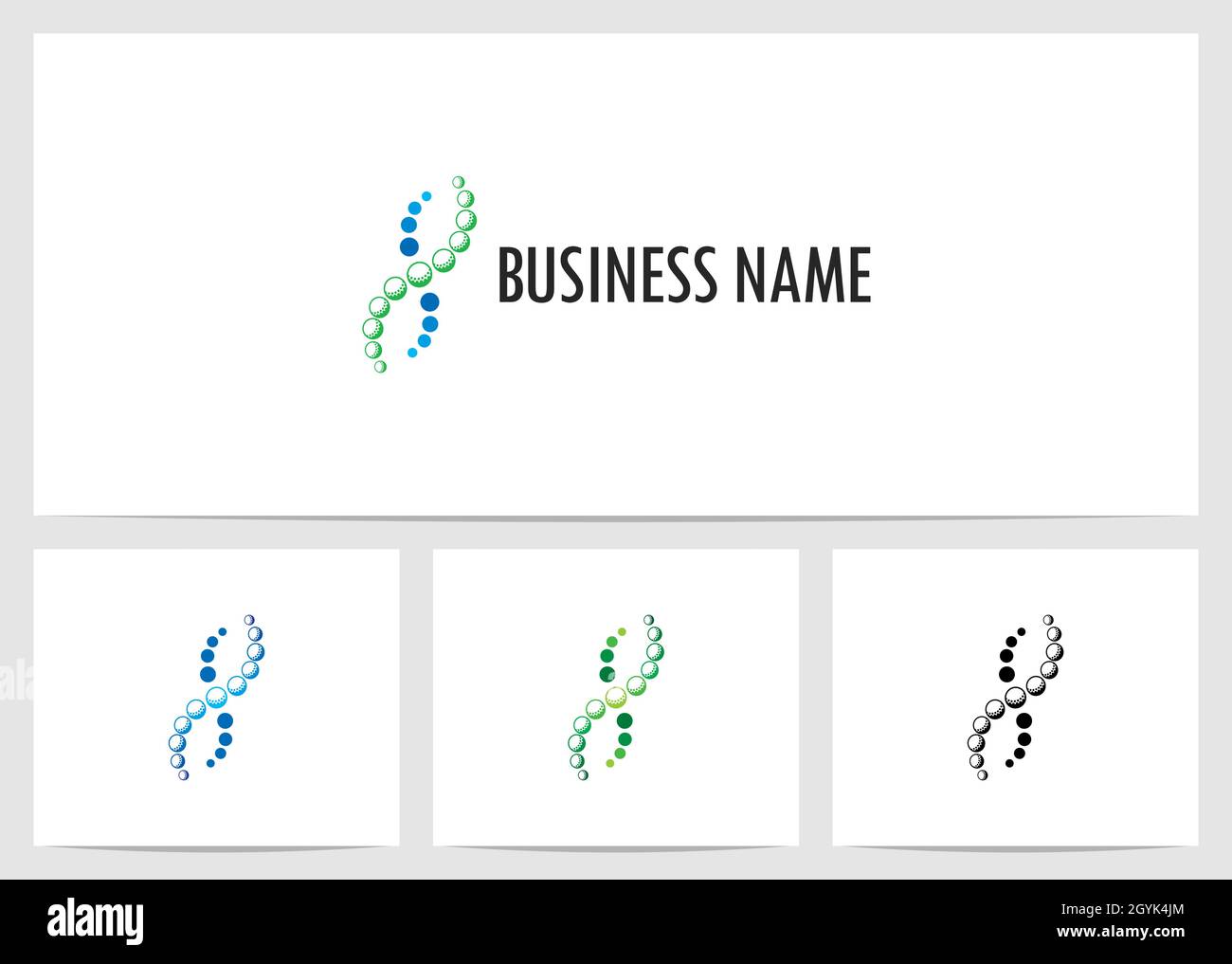 DNA Helix Made Of Golf Balls Logo Design Stock Vector Image & Art - Alamy