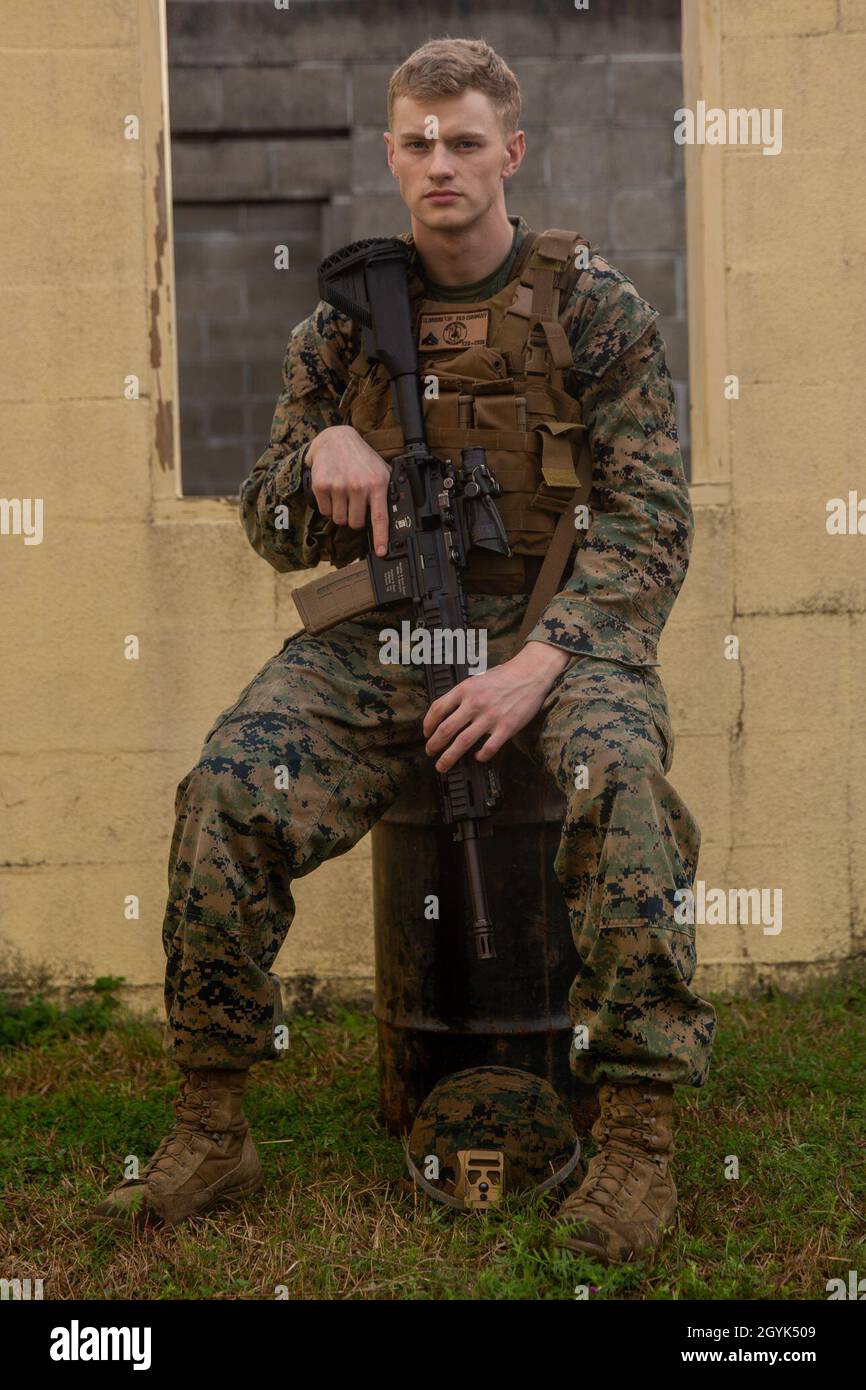 U.S. Marine Corps Cpl. Tanner Eldridge, an infantry rifleman and squad ...