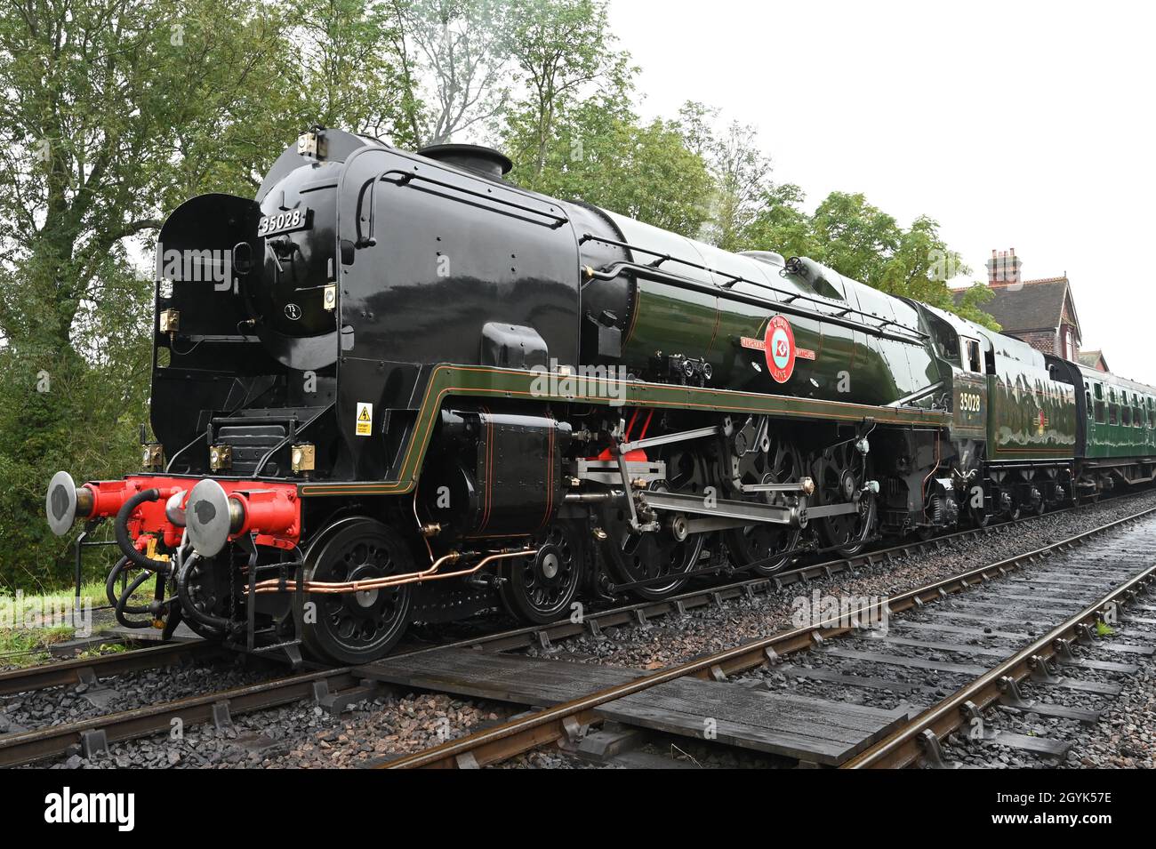 Clan Line an SR Merchant class locomotive on the Bluebell railway Stock ...