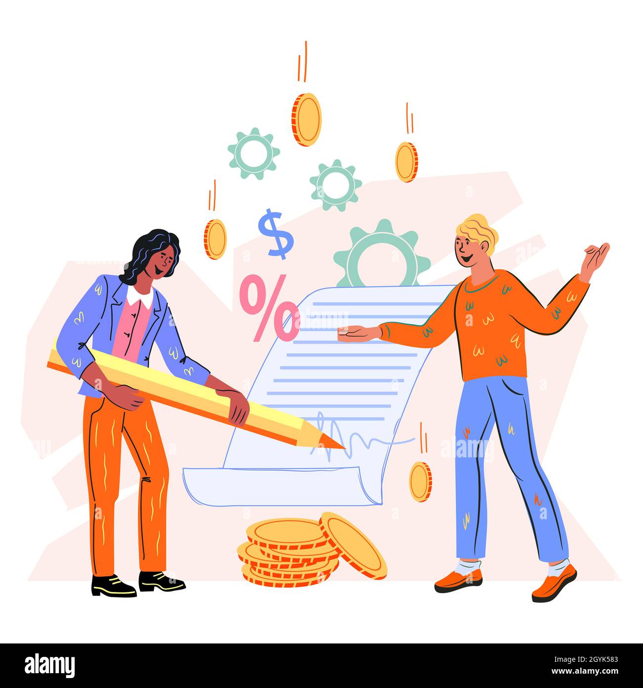 Business contract or partnership agreement document signing. Contract ...