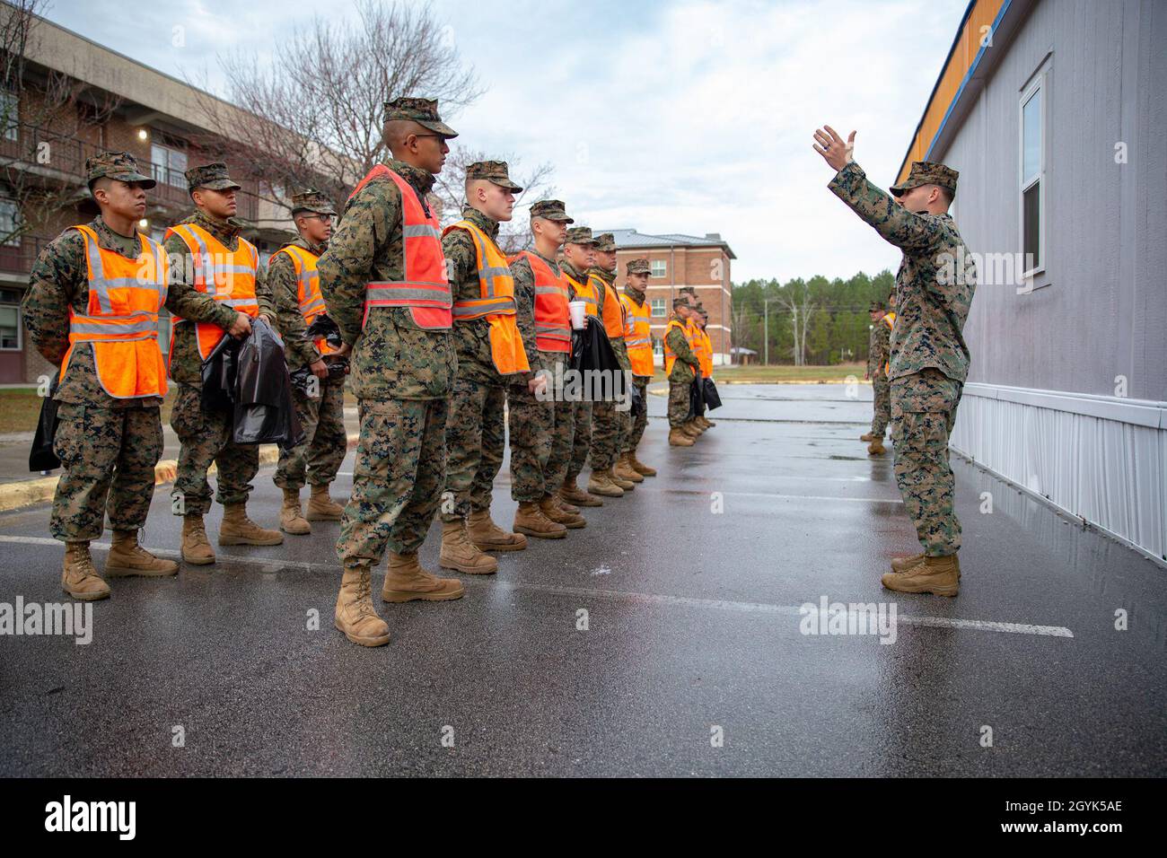 U.S. Marine Corps Sgt. Justin P. Slusser, an instructor with Logistics ...