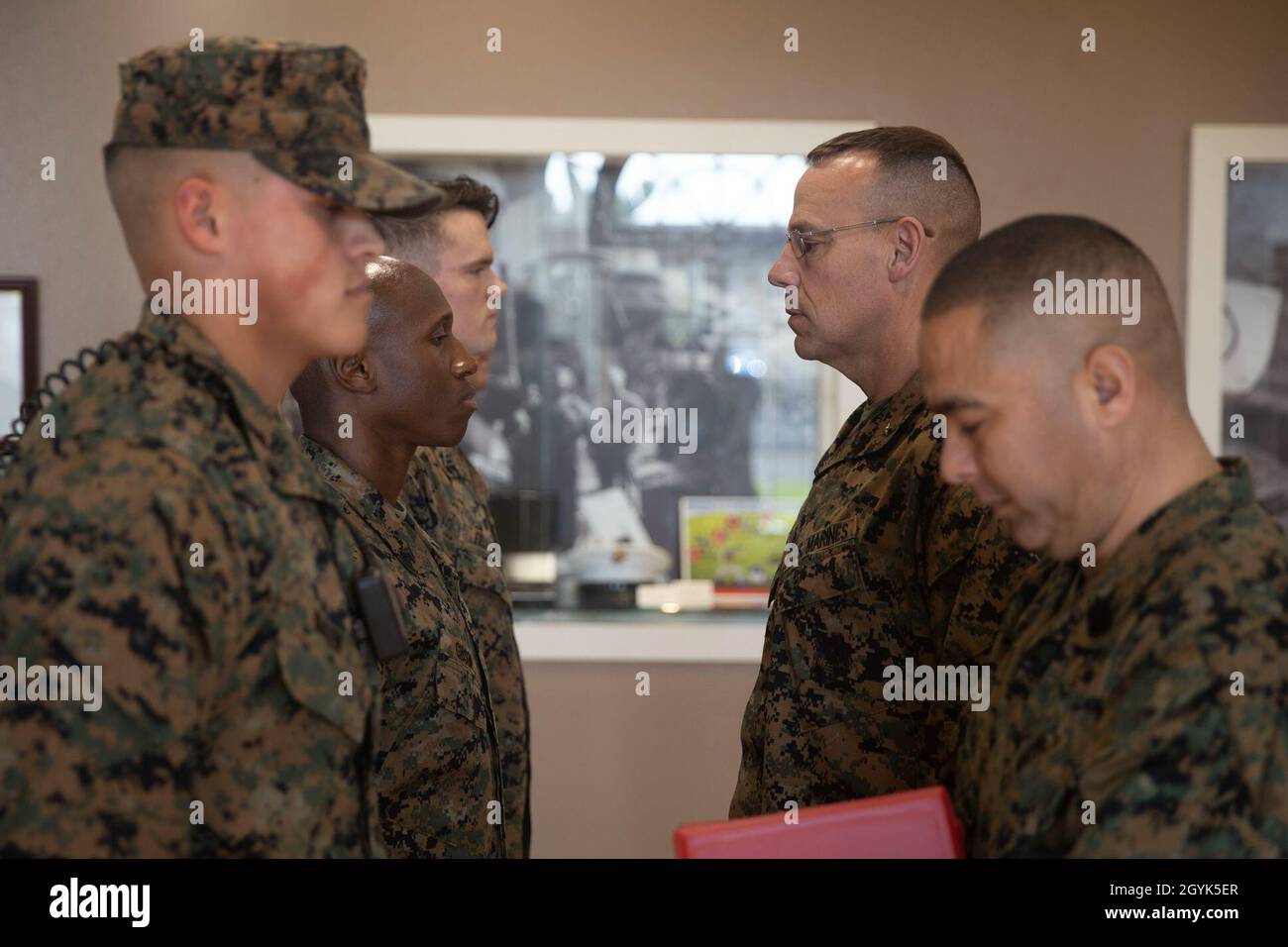 BGen. Ryan P. Heritage, left, the Commanding General of Marine Corps ...