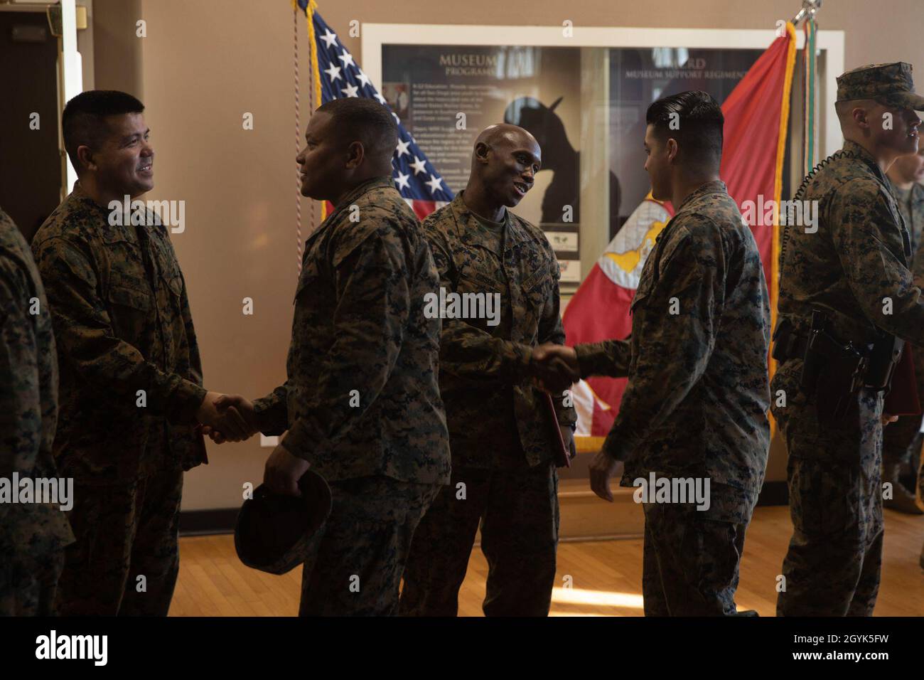 Marines and Sailors congratulate the awardees of the Junior and Senior ...