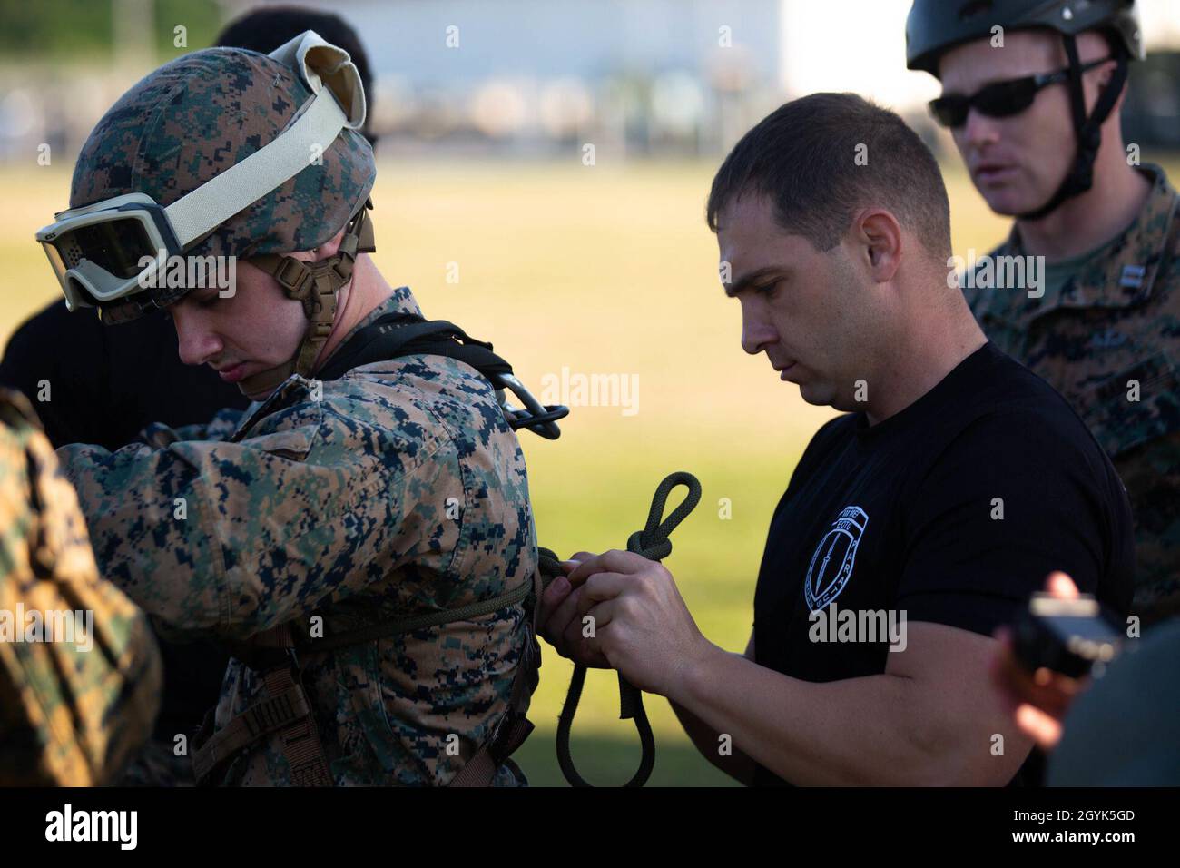 U.S. Marines with 12th Marine Regiment, 3rd Marine Division conduct a ...