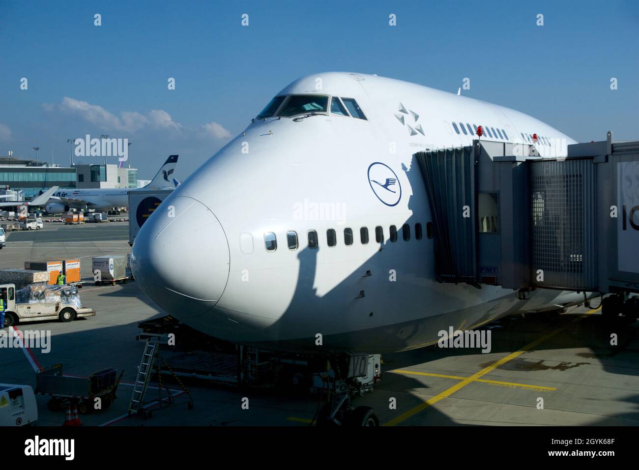 FRANKFURT, GERMANY - 03 NOV 2017: Lufthansa Boeing 747-400 parked at ...
