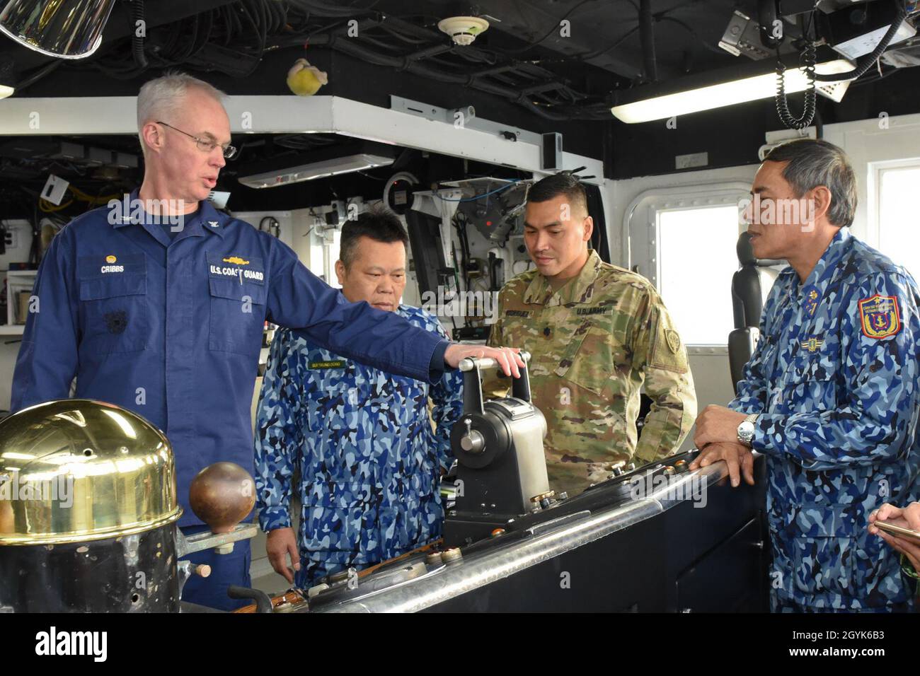 Capt. Michael Cribbs explains the handling characteristics of U.S ...