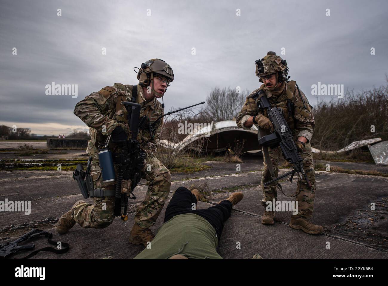 U.S. Air Force Staff Sgt. Dillion Rickman, 435th Security Forces ...