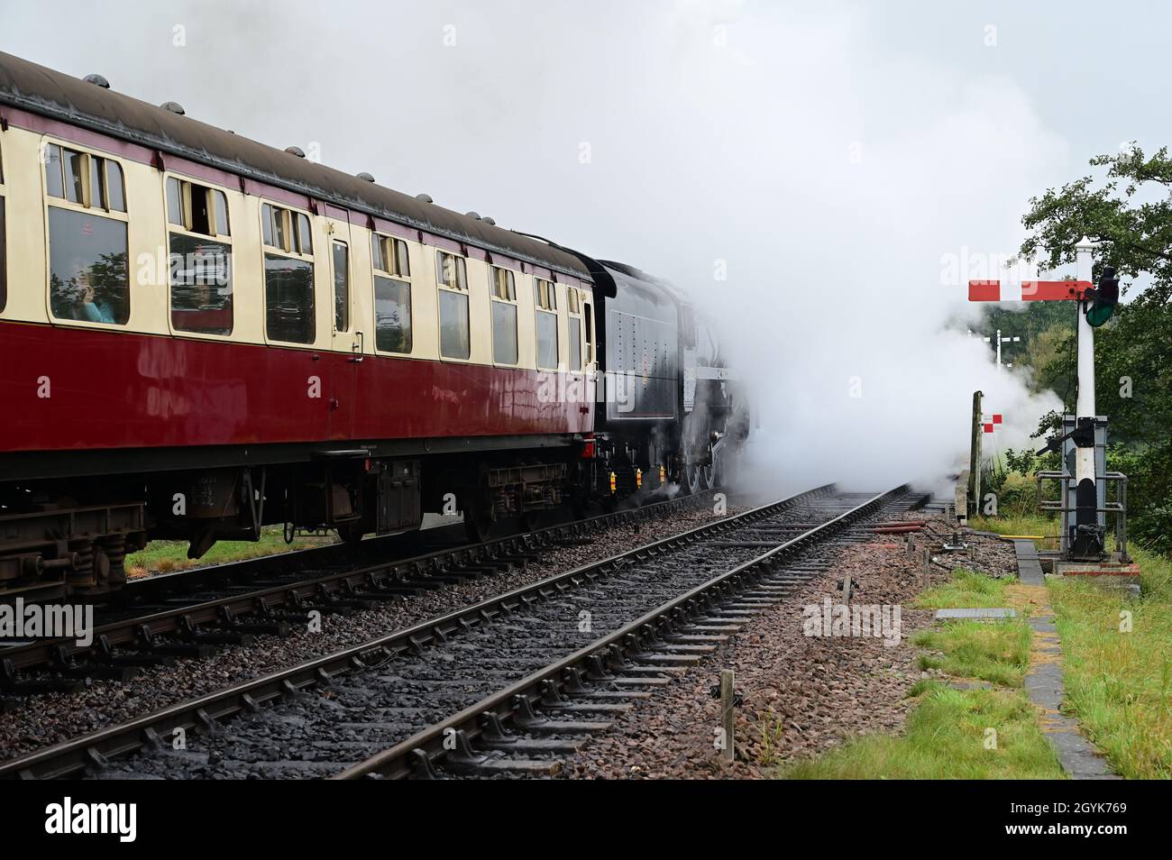Water steam from a steam engine Stock Photo - Alamy