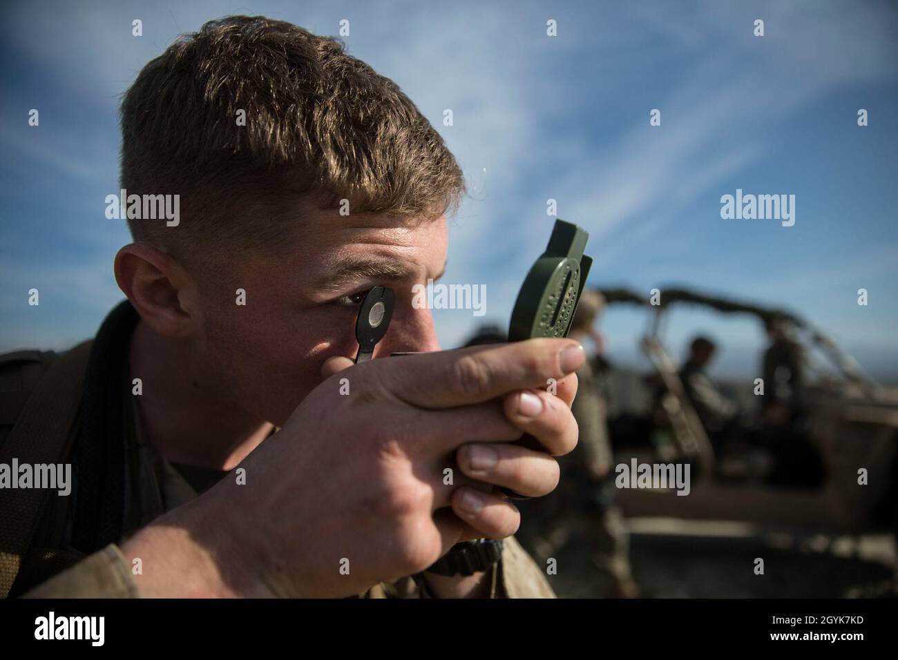 U.S. Marine Lance Cpl. John Cotter, a student with Basic Reconnaissance ...