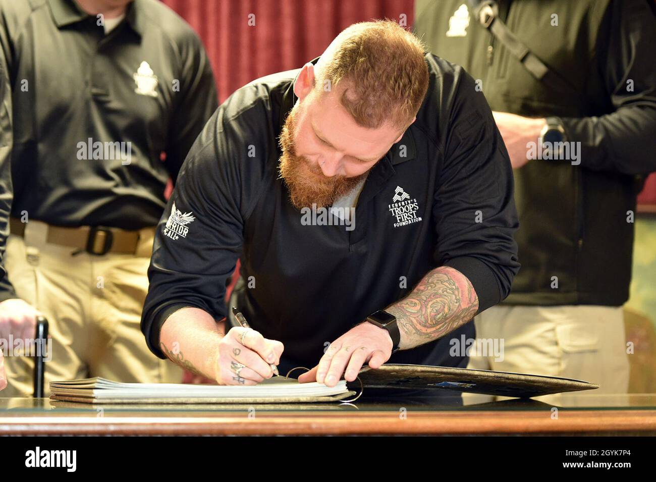 Retired U.S. Marine Cpl. Rory Hamill, associated with Troops First ...