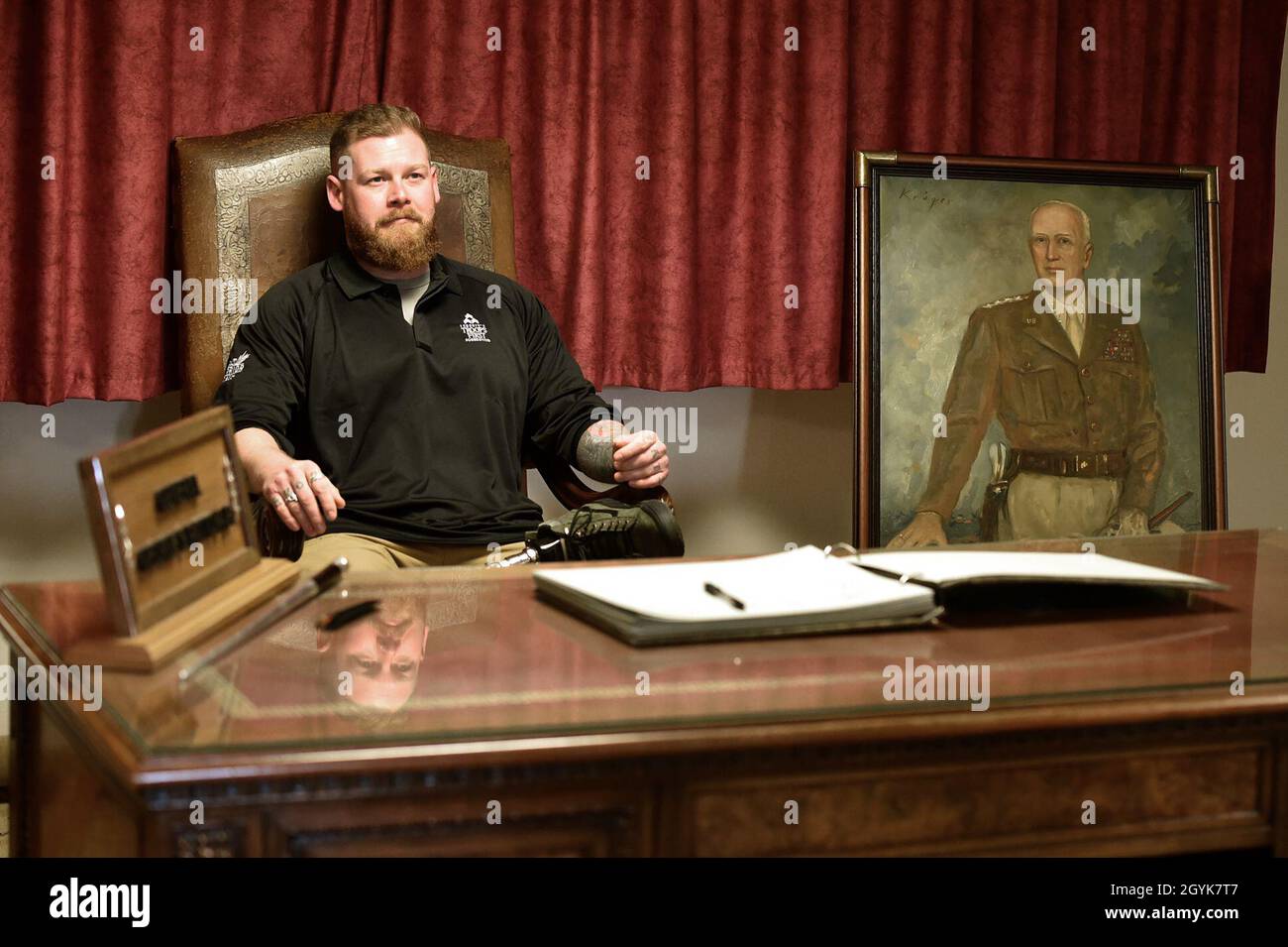 Retired U.S. Marine Cpl. Rory Hamill, associated with Troops First ...