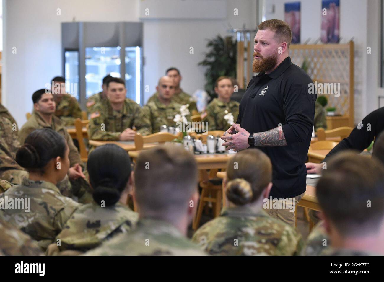 Retired U.S. Marine Cpl. Rory Hamill, associated with Troops First ...